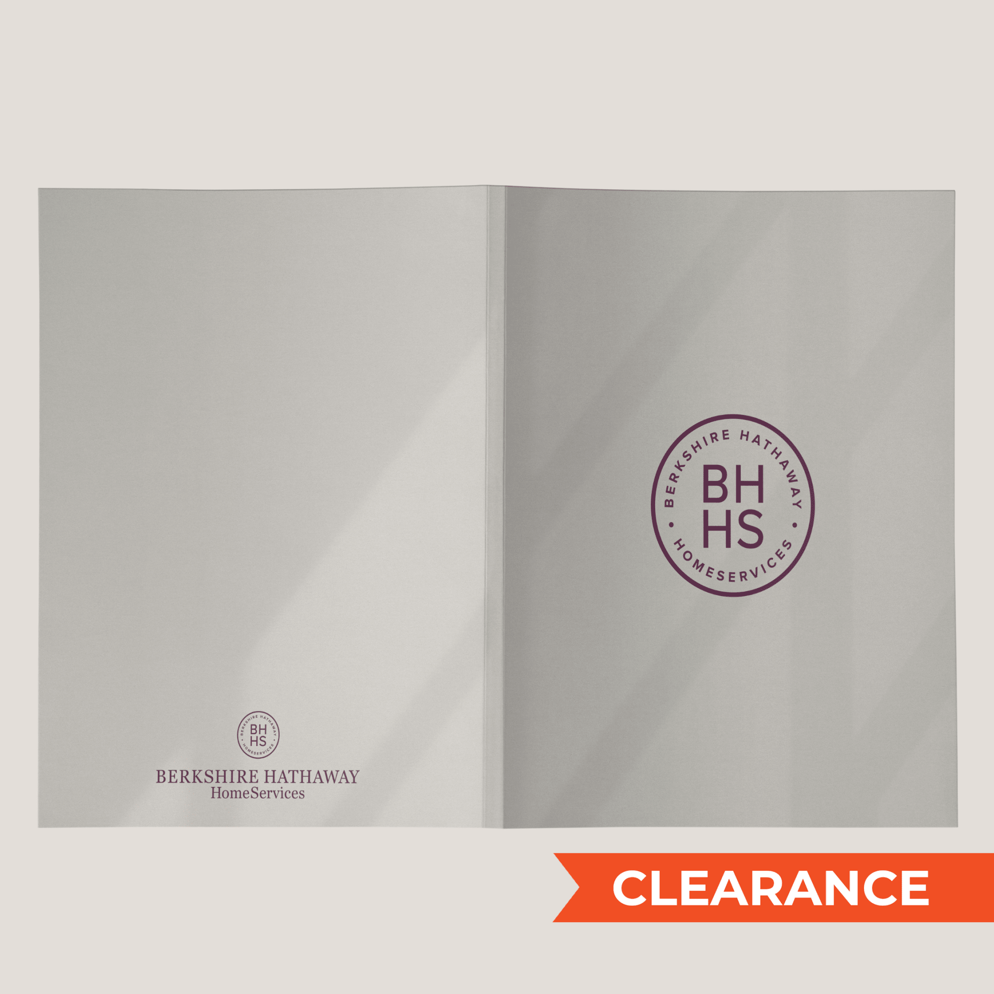 BHHS Tan- Lay Flat POCKET FOLDER - CLEARANCE (40 Pack)